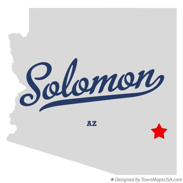 Map of Solomon, AZ, Arizona
