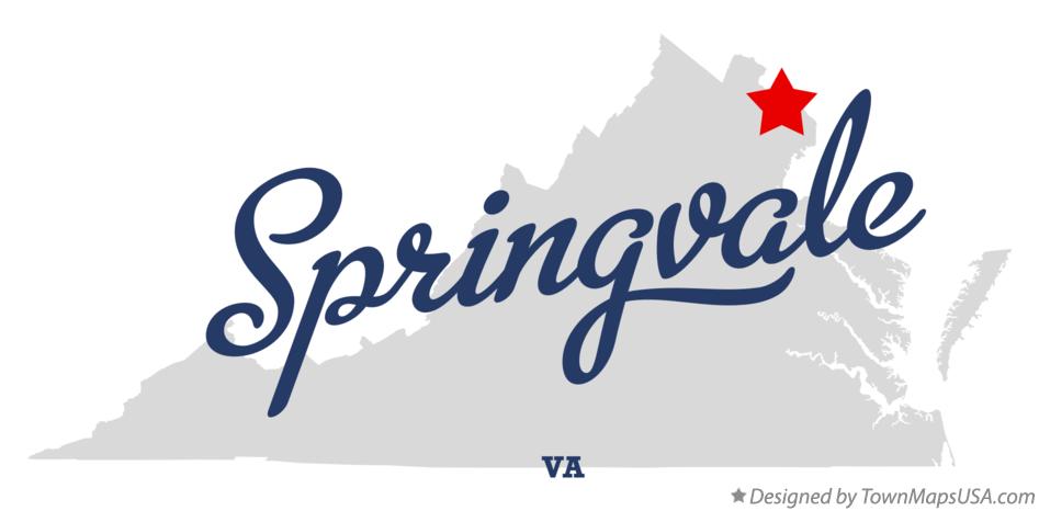 Map of Springvale, VA, Virginia