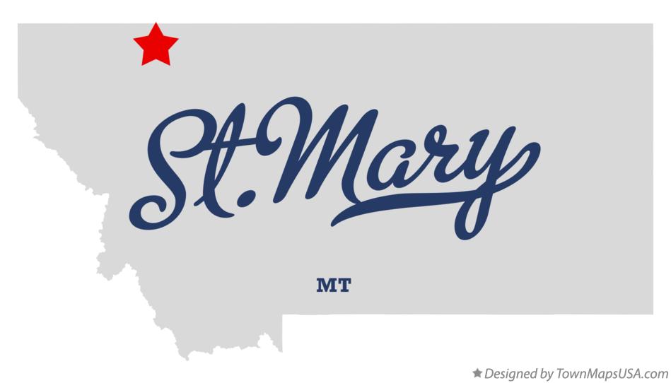 Map of St.Mary, MT, Montana