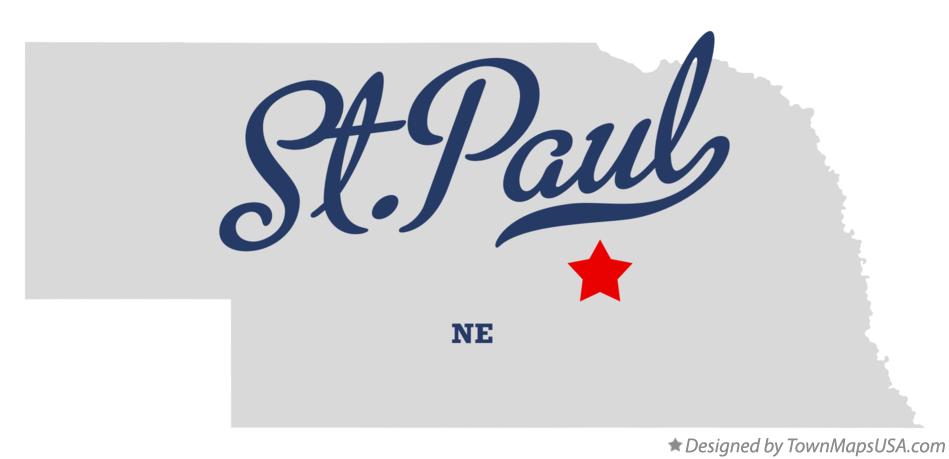 Map of St.Paul, NE, Nebraska