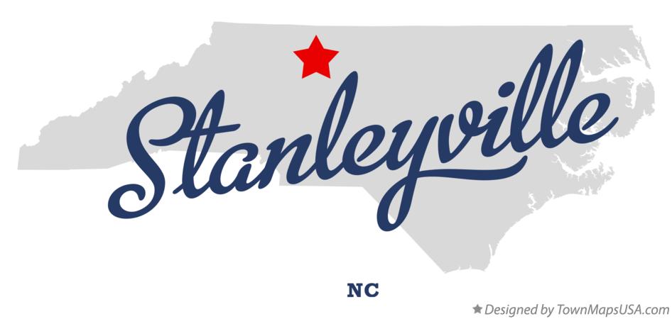 Map of Stanleyville, NC, North Carolina
