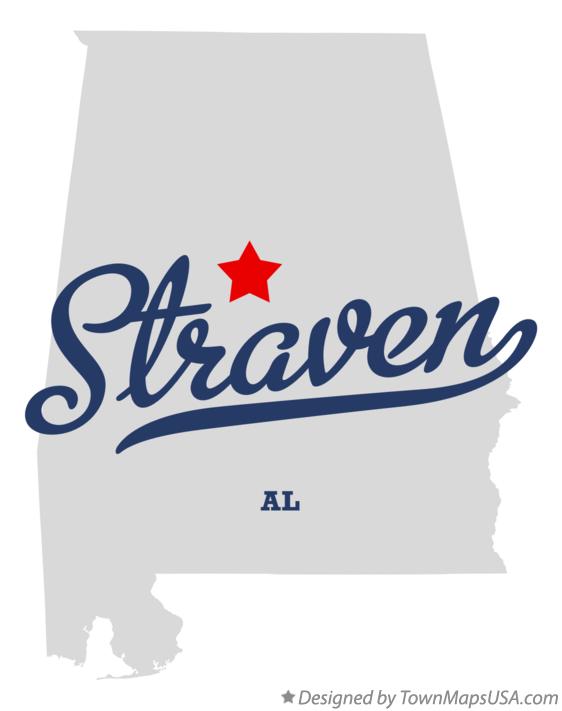 Map of Straven, AL, Alabama