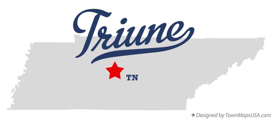 Map of Triune, TN, Tennessee