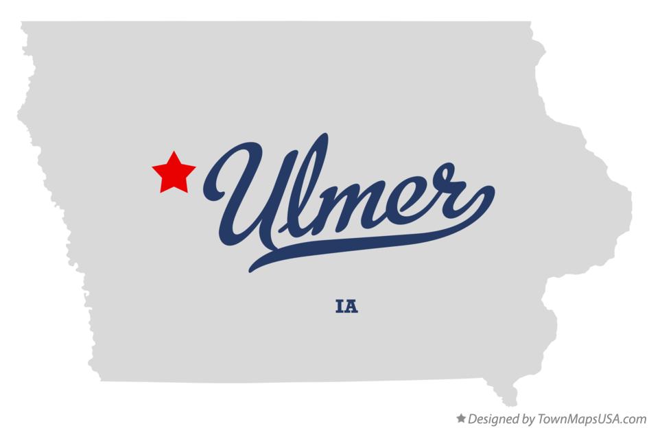 Map of Ulmer, IA, Iowa