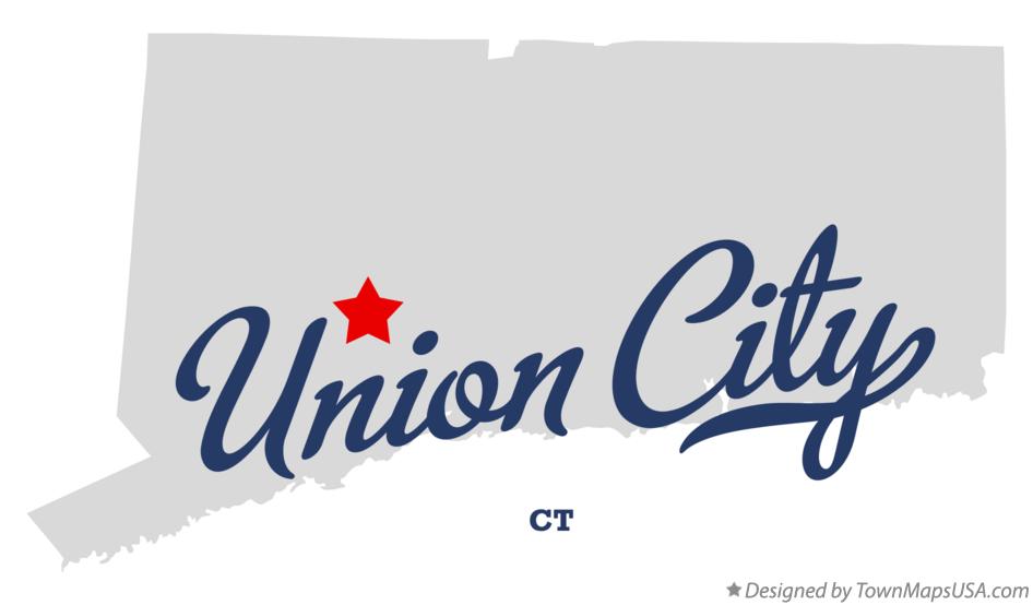 Map of Union City, CT, Connecticut