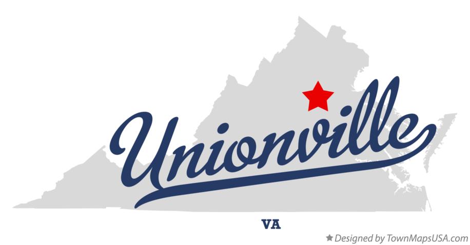 Map of Unionville, VA, Virginia