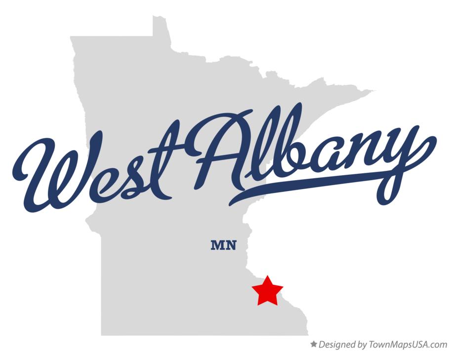 Map of West Albany, MN, Minnesota