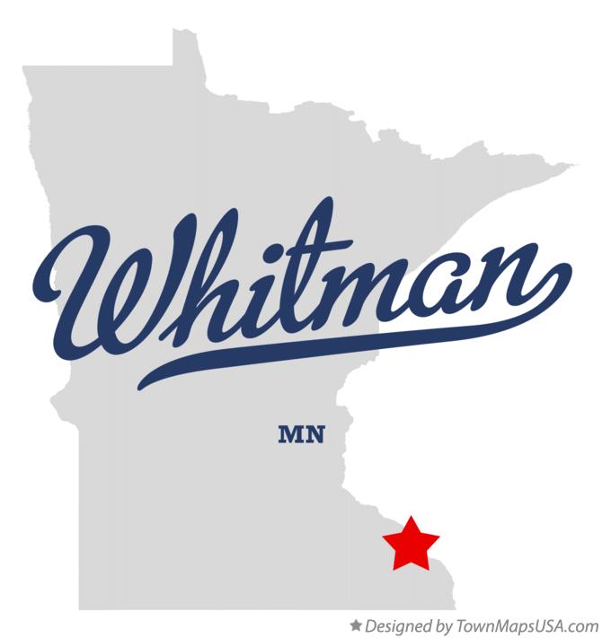 Map of Whitman, MN, Minnesota